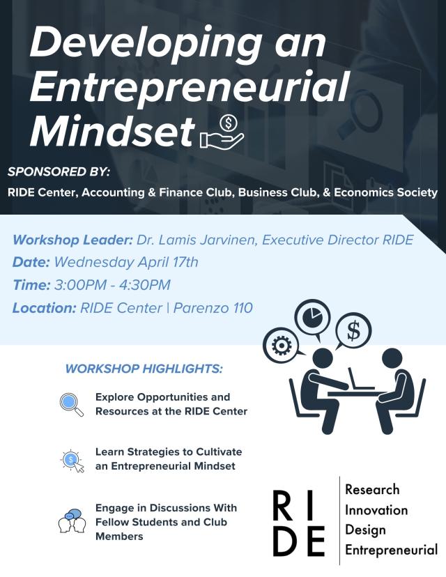 RIDE Center - Events, Workshops, Funding Opportunities | Westfield ...